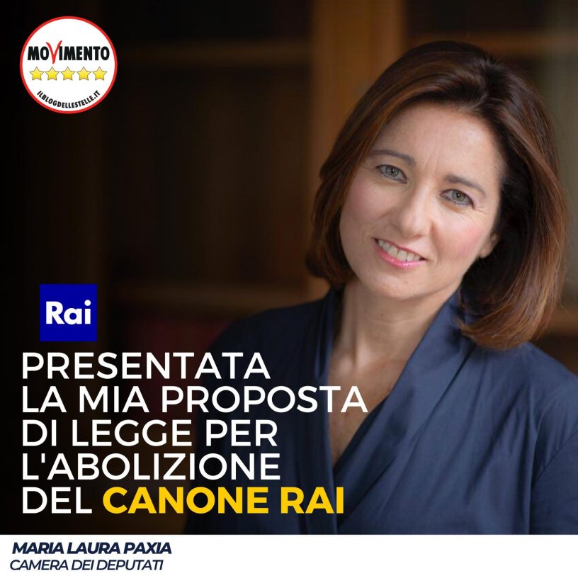 RAI: Paxia, depositata proposta legge per abolizione canone